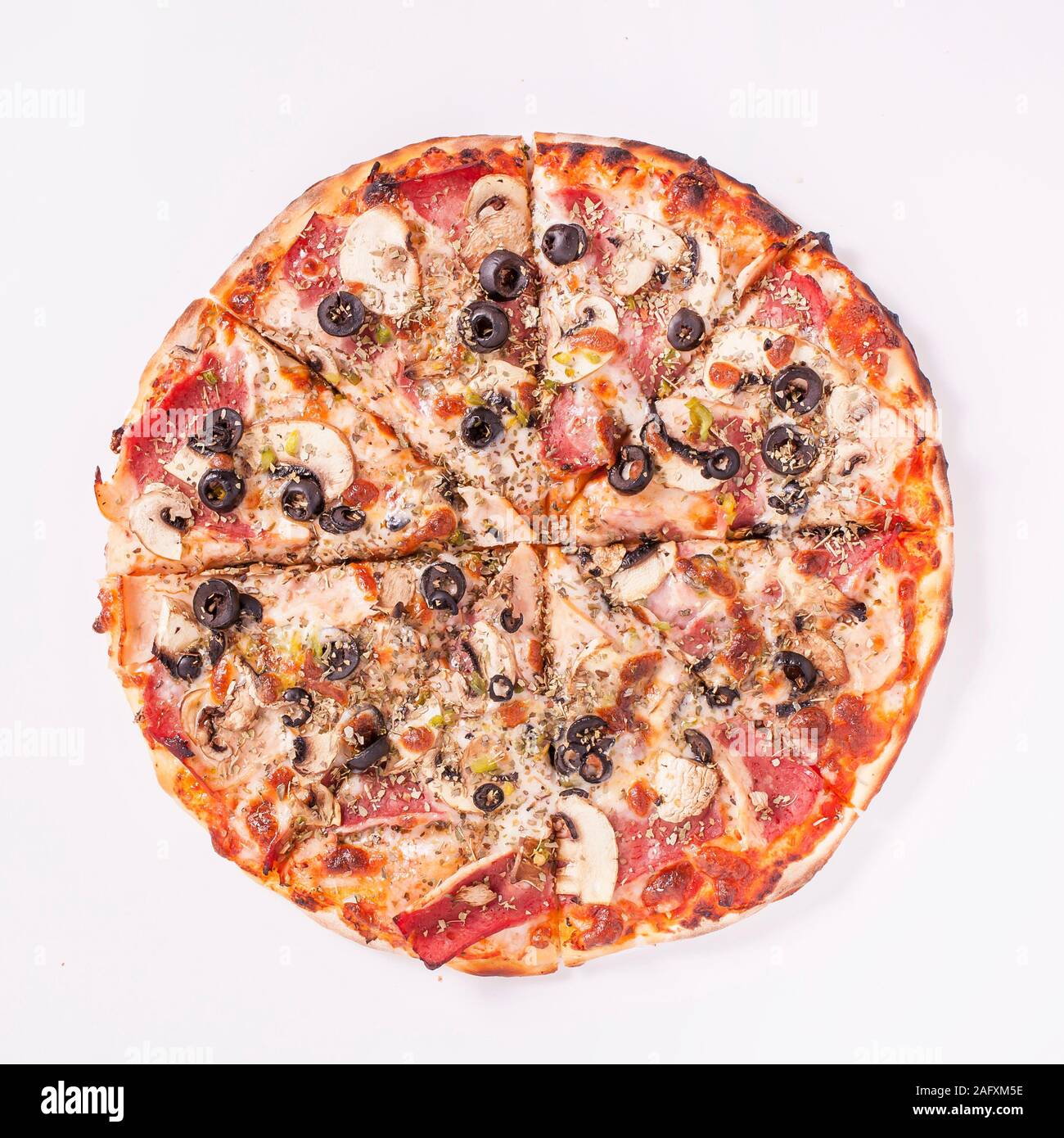Top view delicious pepperoni hi-res stock photography and images - Alamy