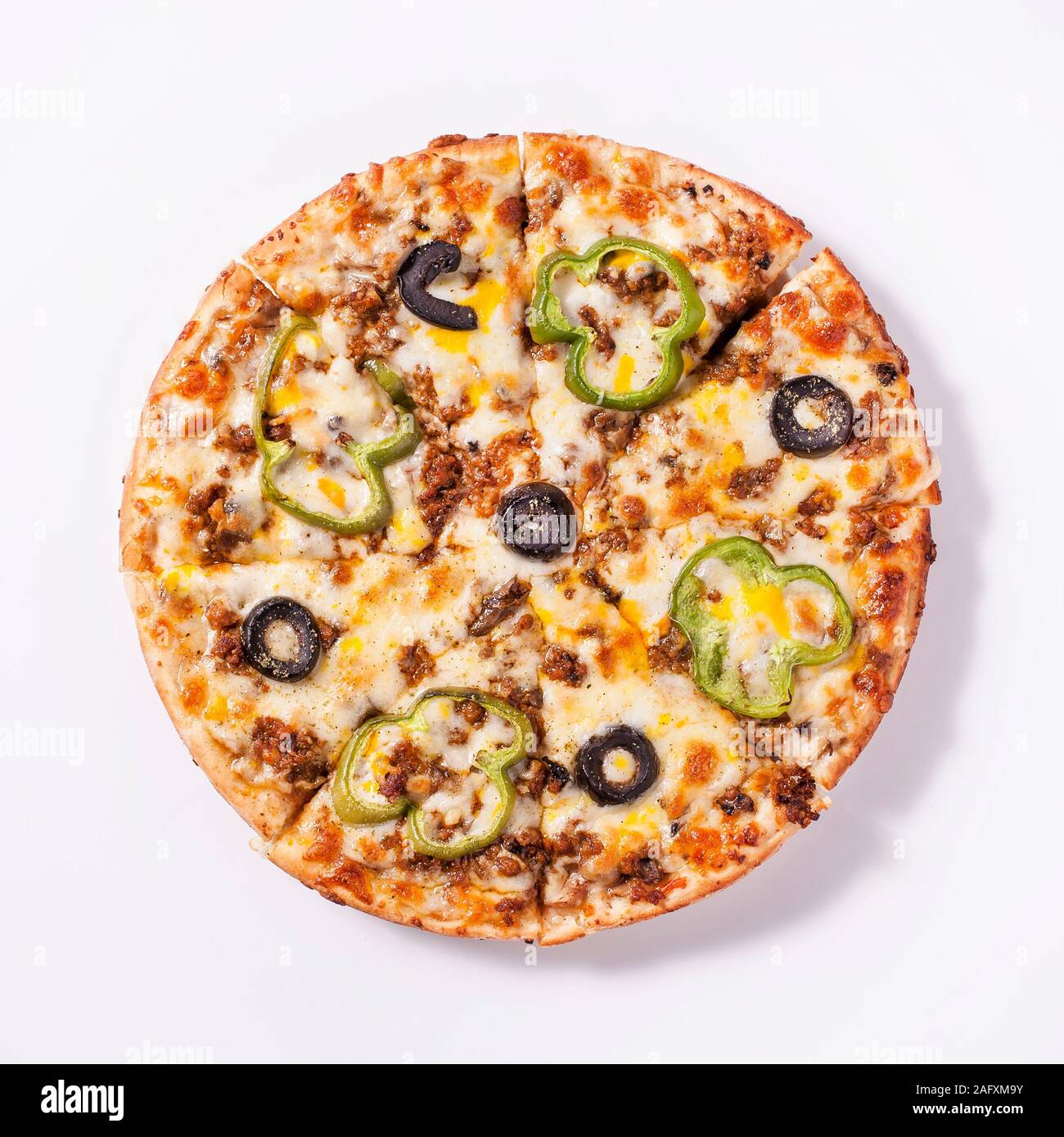 Pizza delicious and tasty top view Stock Photo - Alamy