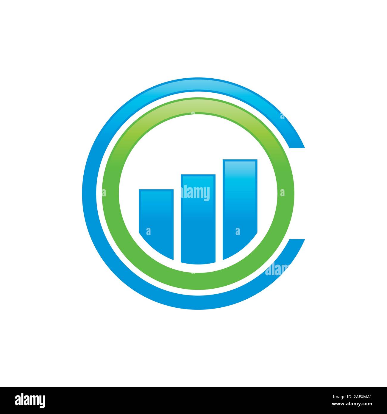 Round Graphic Chart Bars Vector Symbol Graphic Logo Icon Design ...