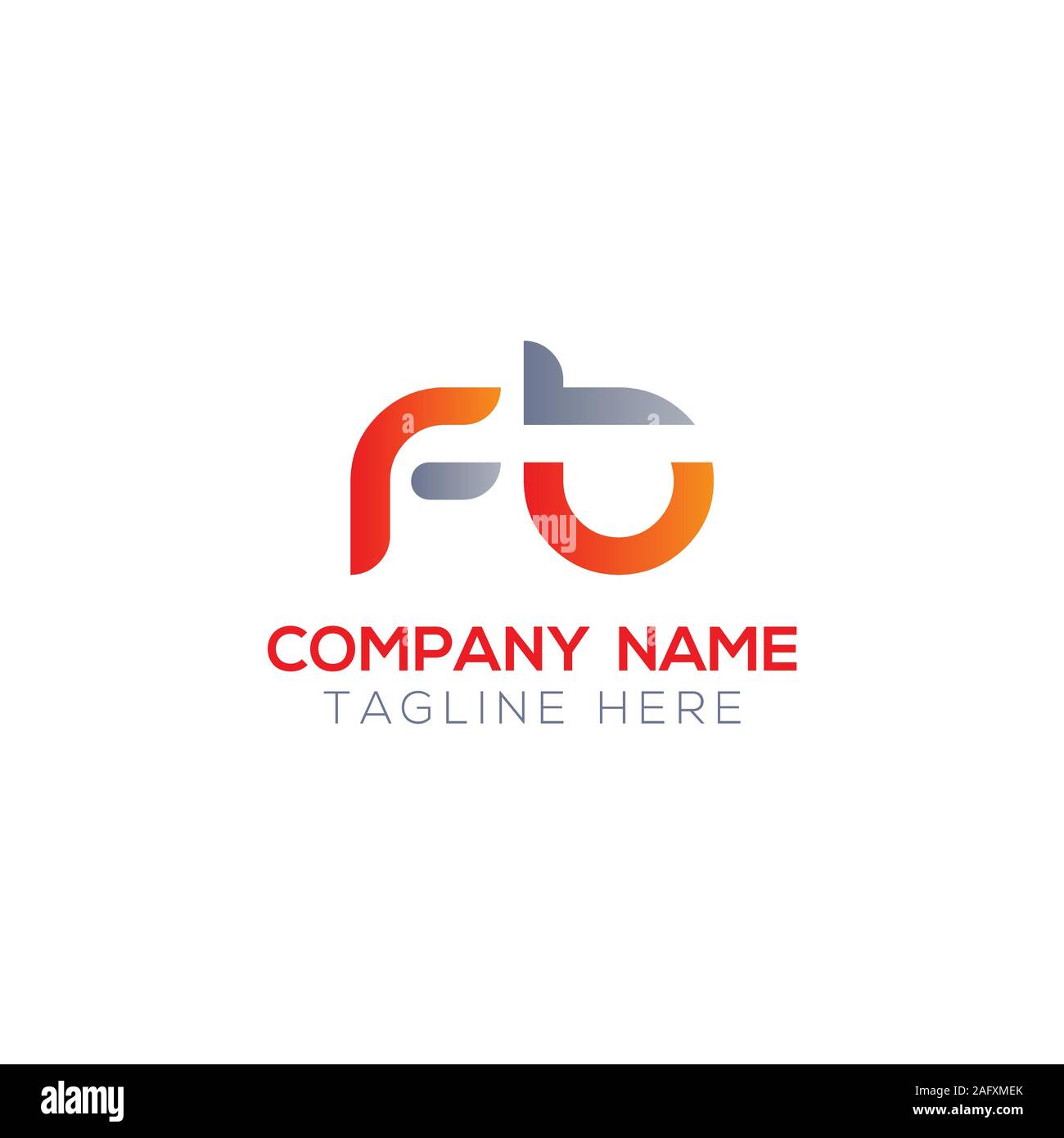 Initial FB Letter Linked Logo. Creative Letter FB Modern Business Logo ...