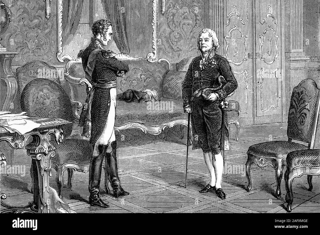 Emperor Alexander I, Tzar of Russia, meets Charles Maurice de ...