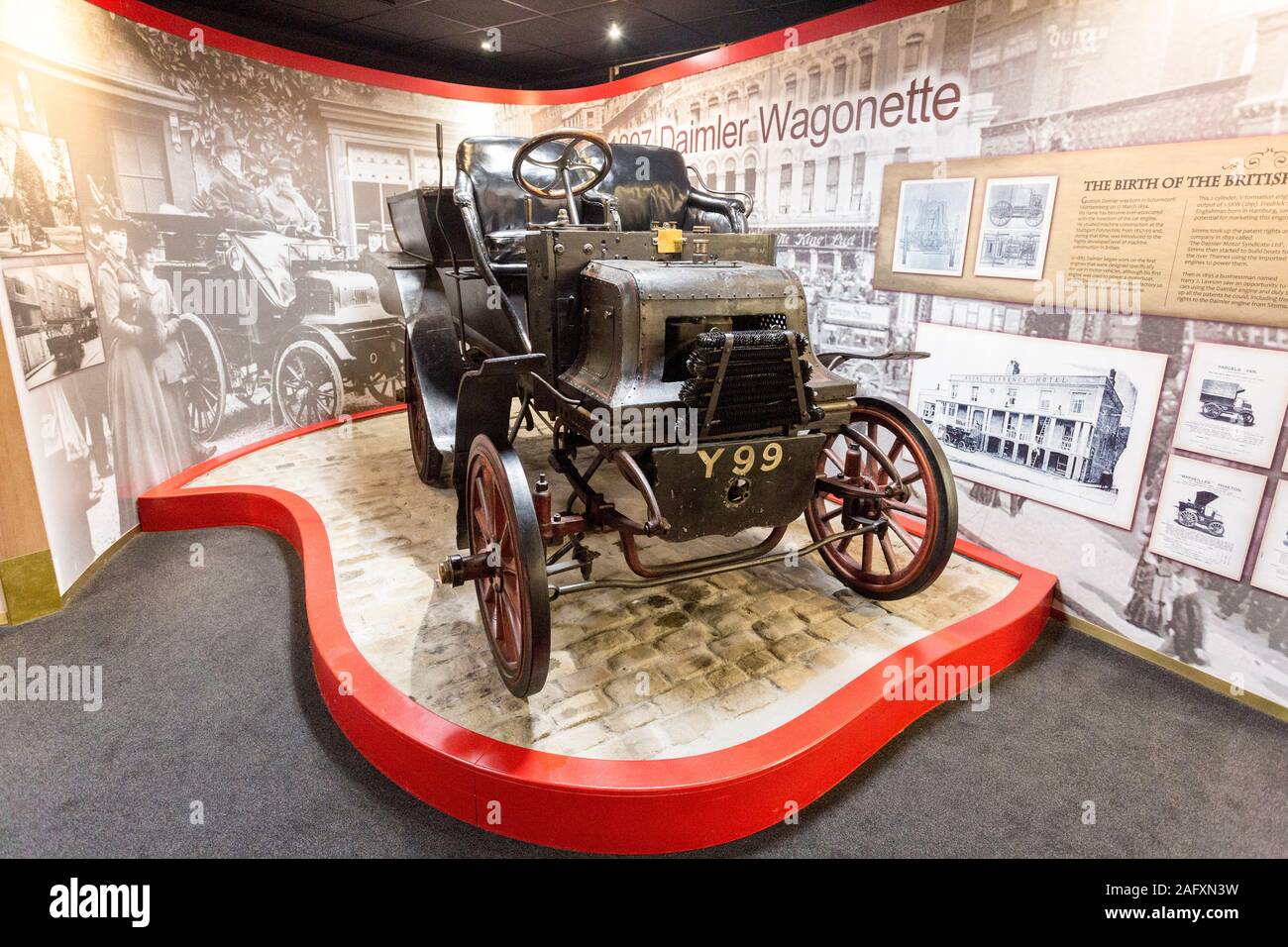 An 1897 Daimler Wagonette at the Haynes International Motor Museum ...