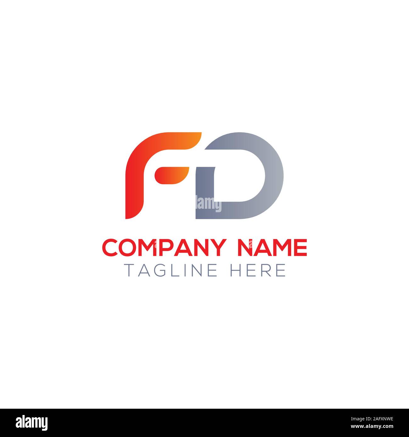 Initial FD Letter Linked Logo. Creative Letter FD Modern Business Logo ...