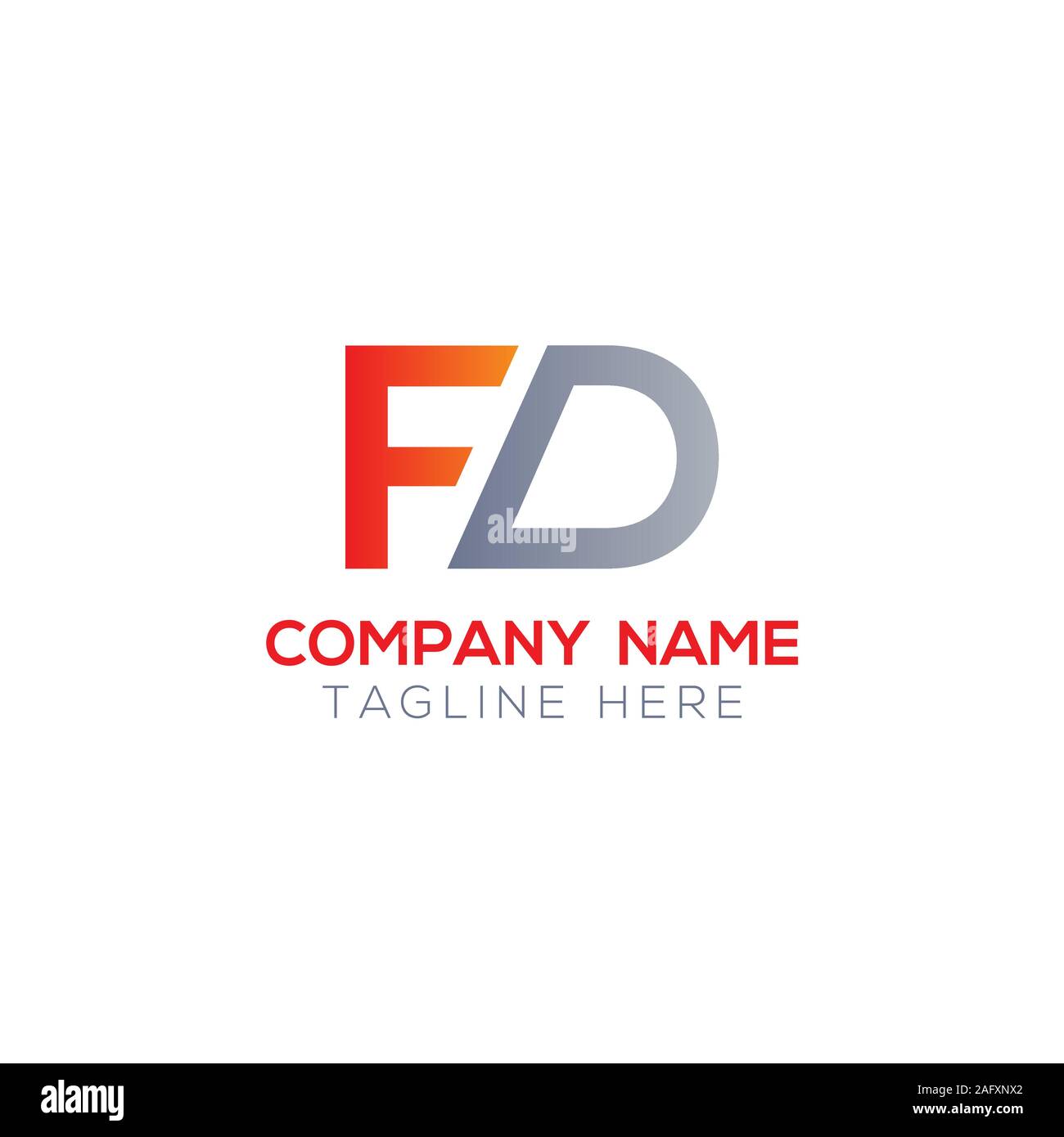 Initial FD Letter Linked Logo. Creative Letter FD Modern Business Logo ...