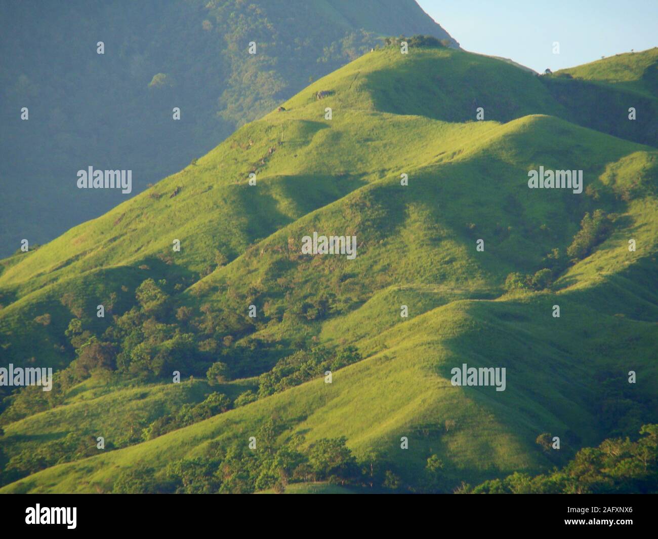 The volcanic Mindoro island, part of The Philippines archipelago, seen ...