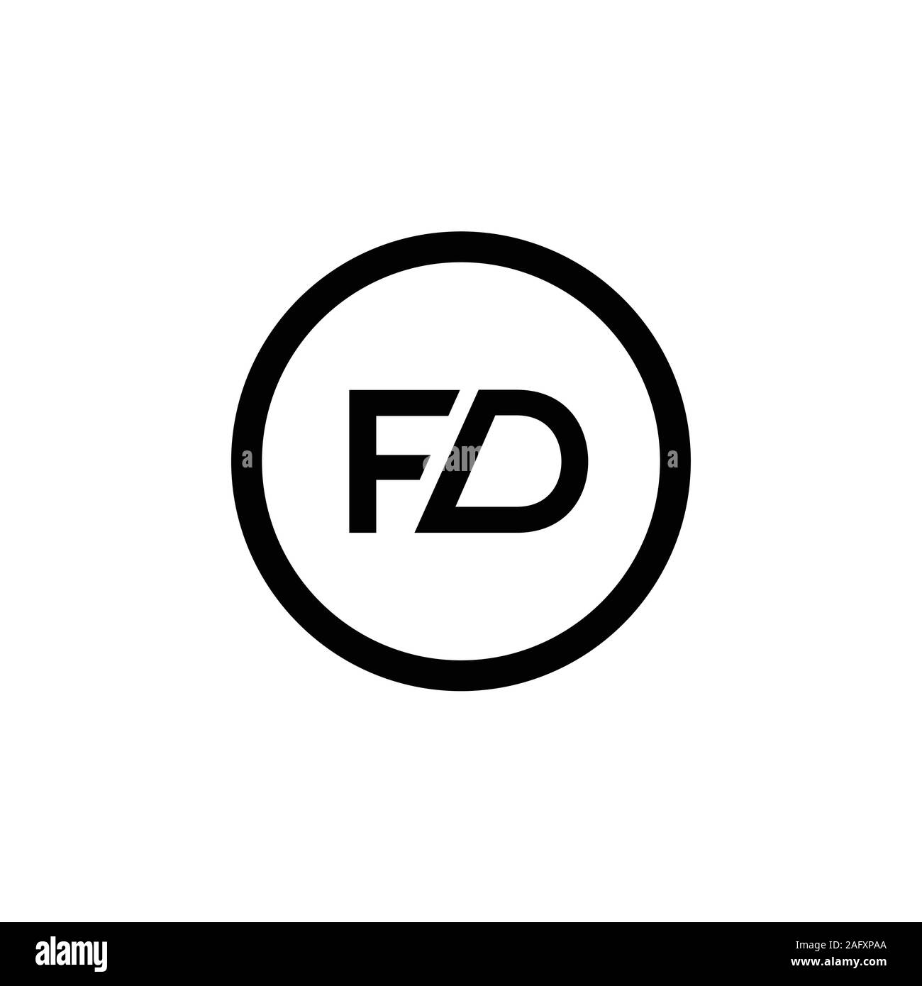 Initial FD Letter Linked Logo. Creative Letter FD Modern Business Logo ...