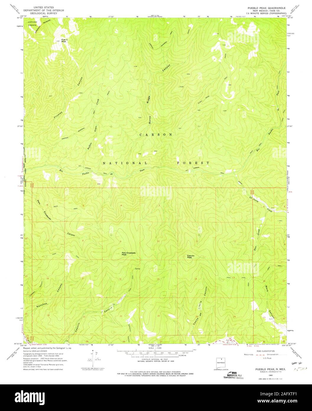 Pueblo map Cut Out Stock Images & Pictures - Alamy