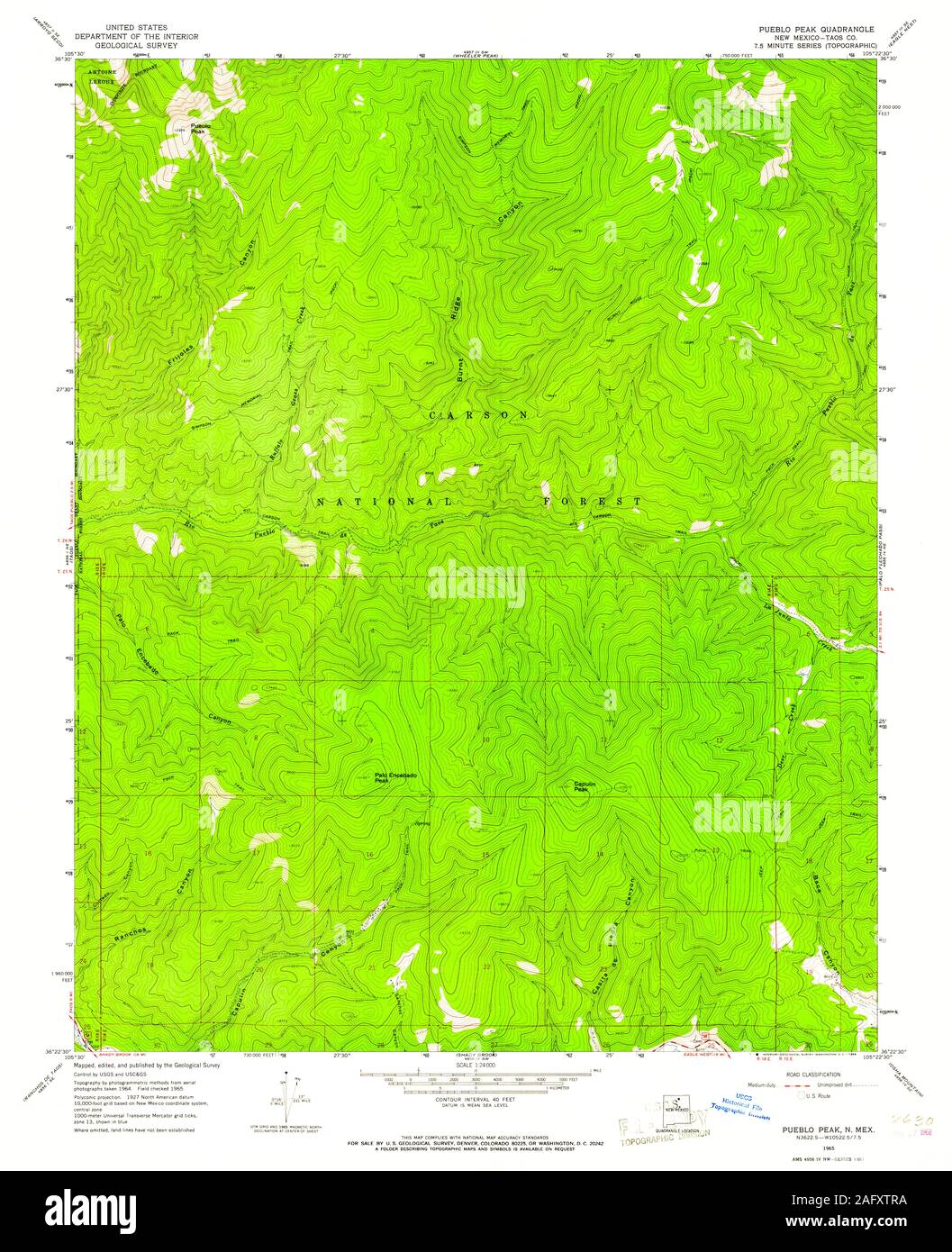 Pueblo map Cut Out Stock Images & Pictures - Alamy