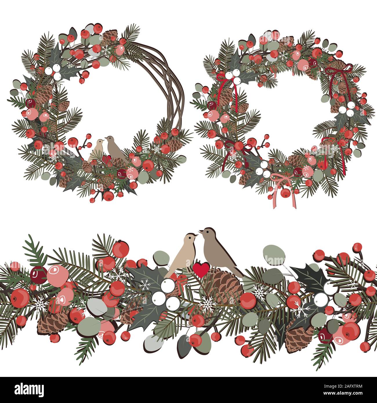 Evergreen round ilex Stock Vector Images - Alamy