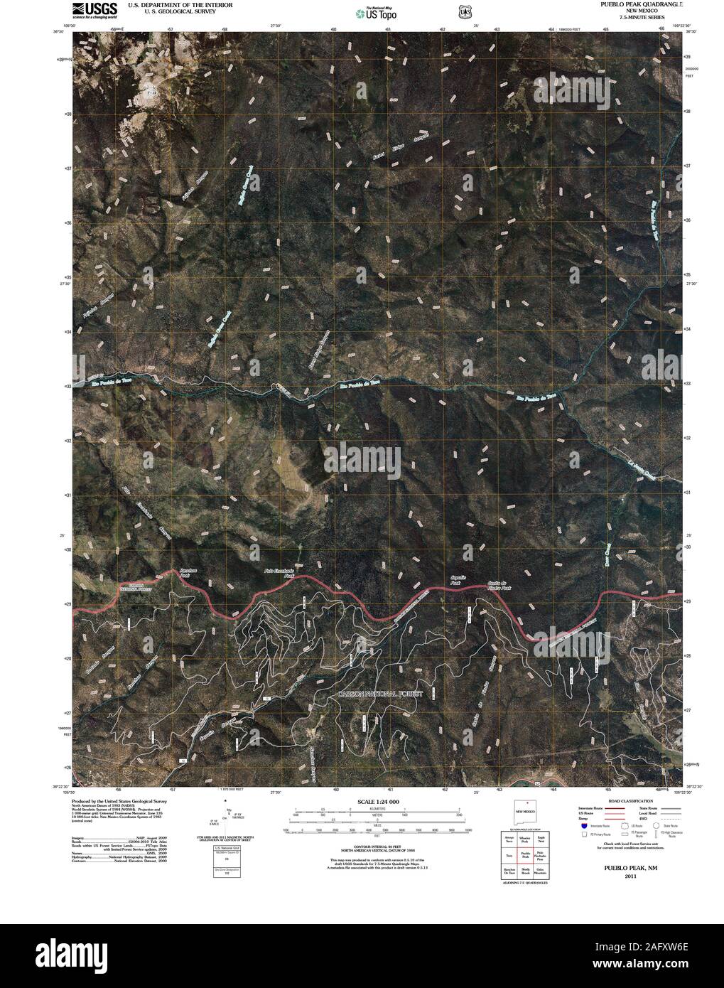 Pueblo map Cut Out Stock Images & Pictures - Alamy