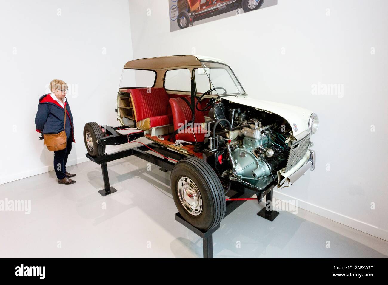 The 'half mini' Morris Mini car at the Haynes International Motor ...