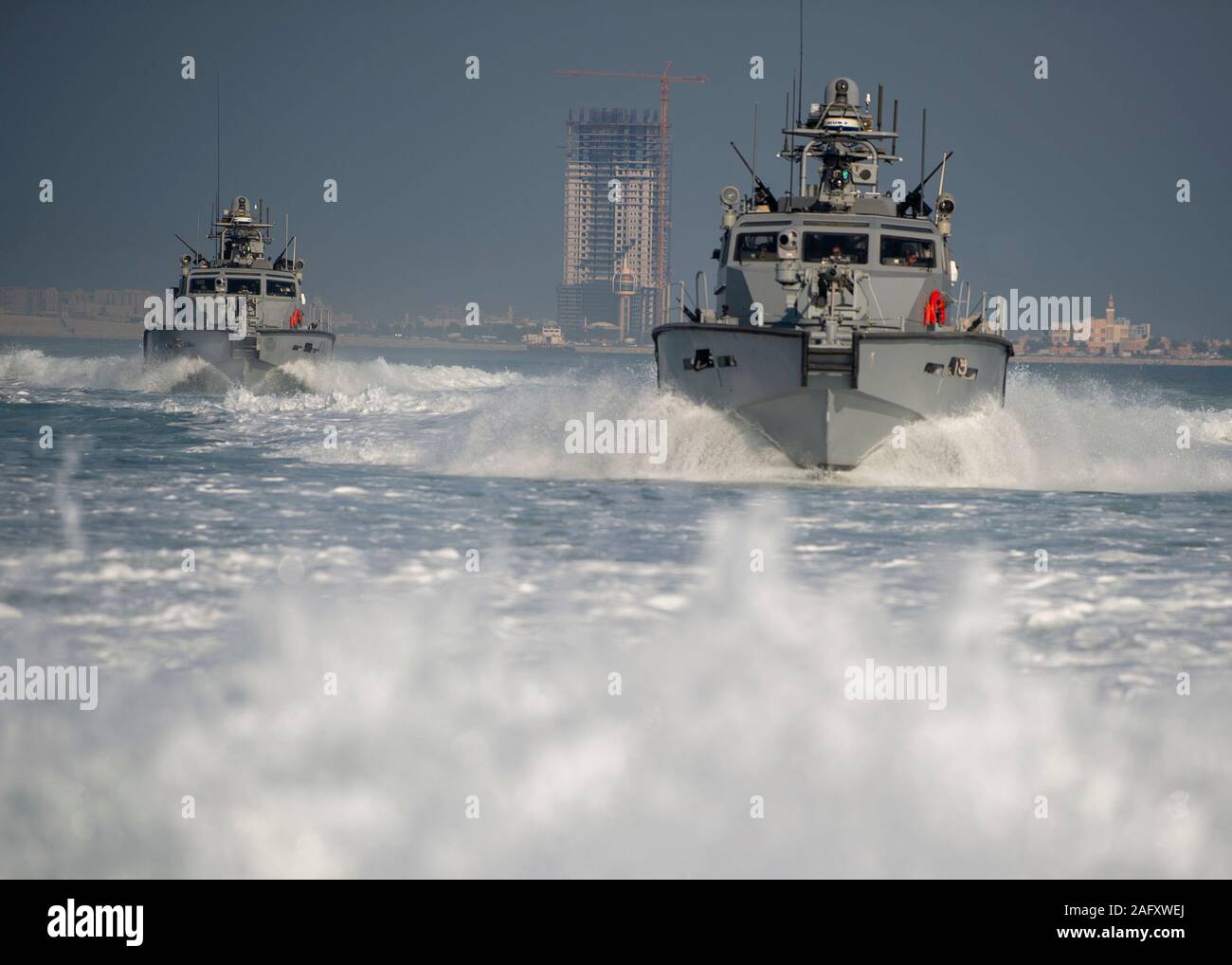 191202-N-JO908-1073 MANAMA, Bahrain (Dec. 2, 2019) Mark VI Patrol Boats ...