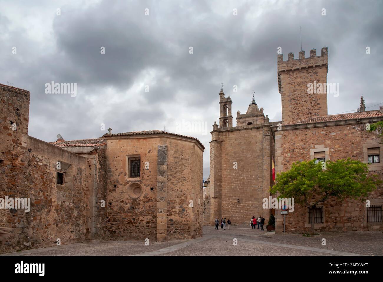 historic and old town of Caceres, Spain Stock Photo - Alamy