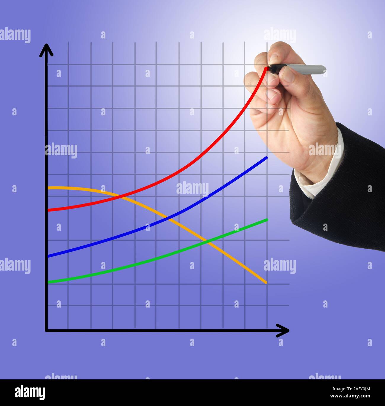 Chart of profit growth Stock Photo - Alamy