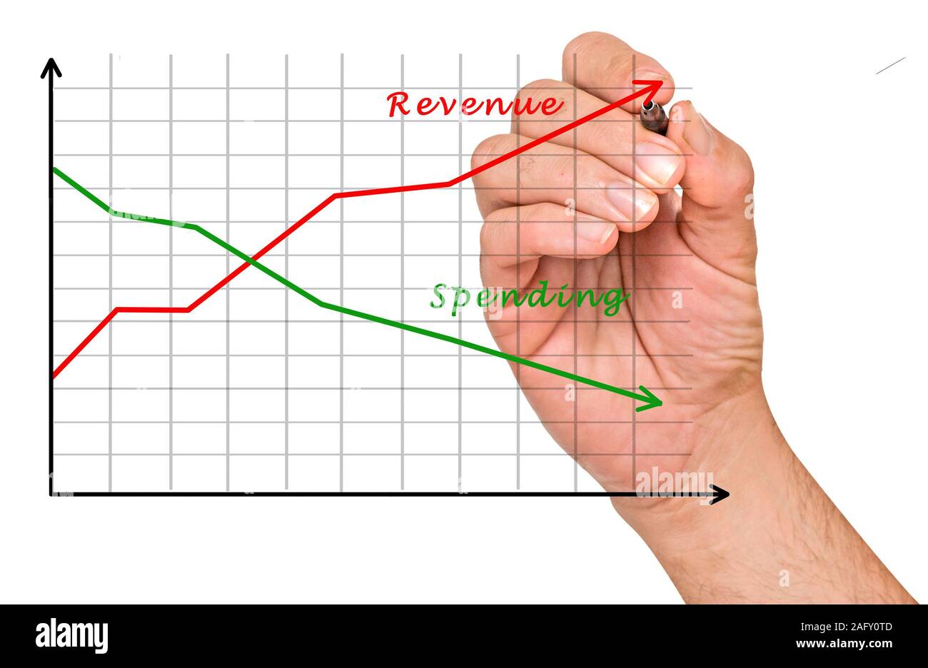 Man pointing at chart and graph Cut Out Stock Images & Pictures - Alamy
