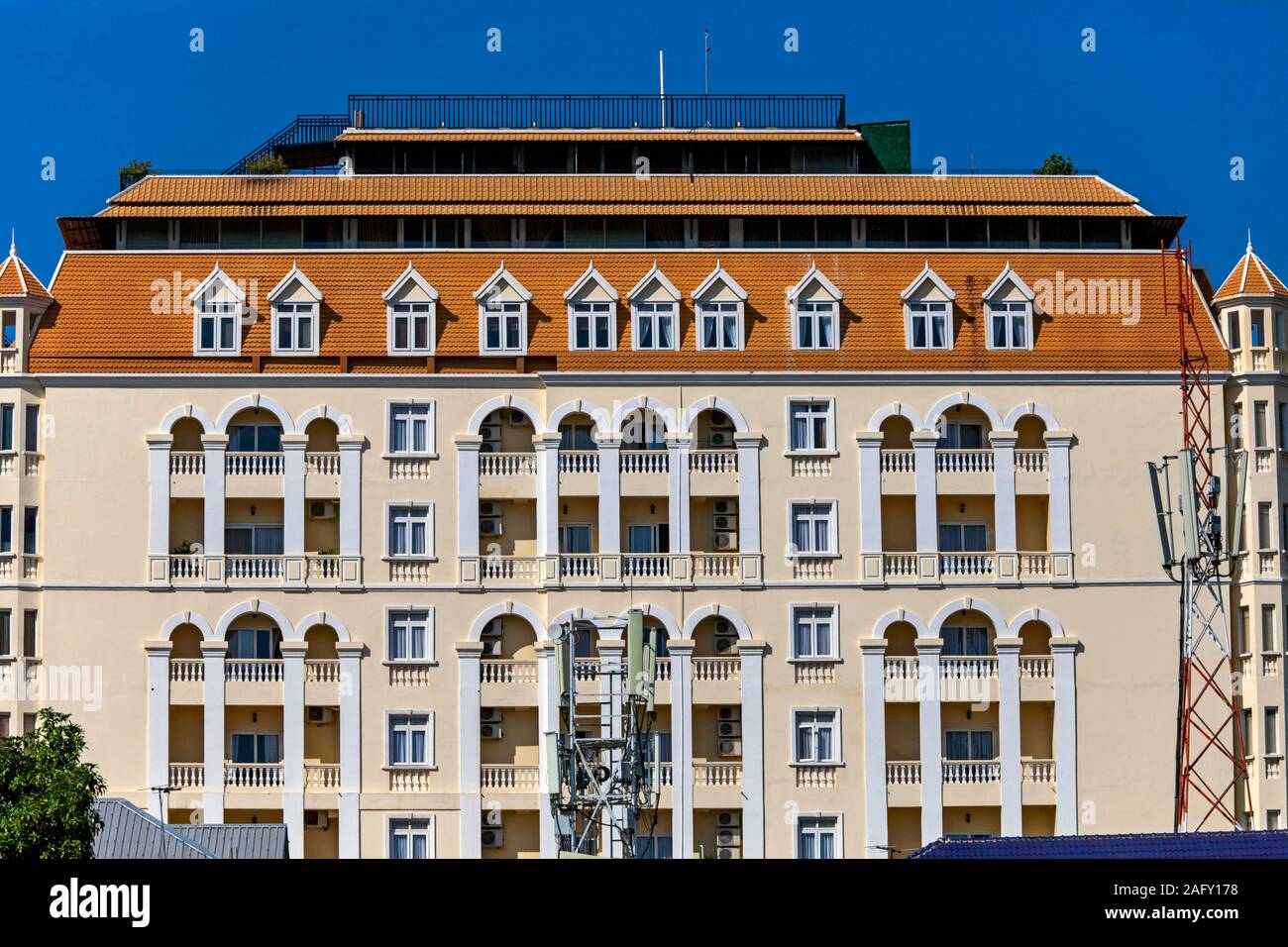 A new building overlooking historic Wat Botum Park is a new addition to ...