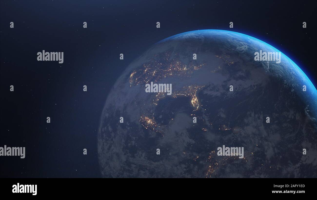 Earth in galaxy. Elements of this image furnished by NASA. 3d ...