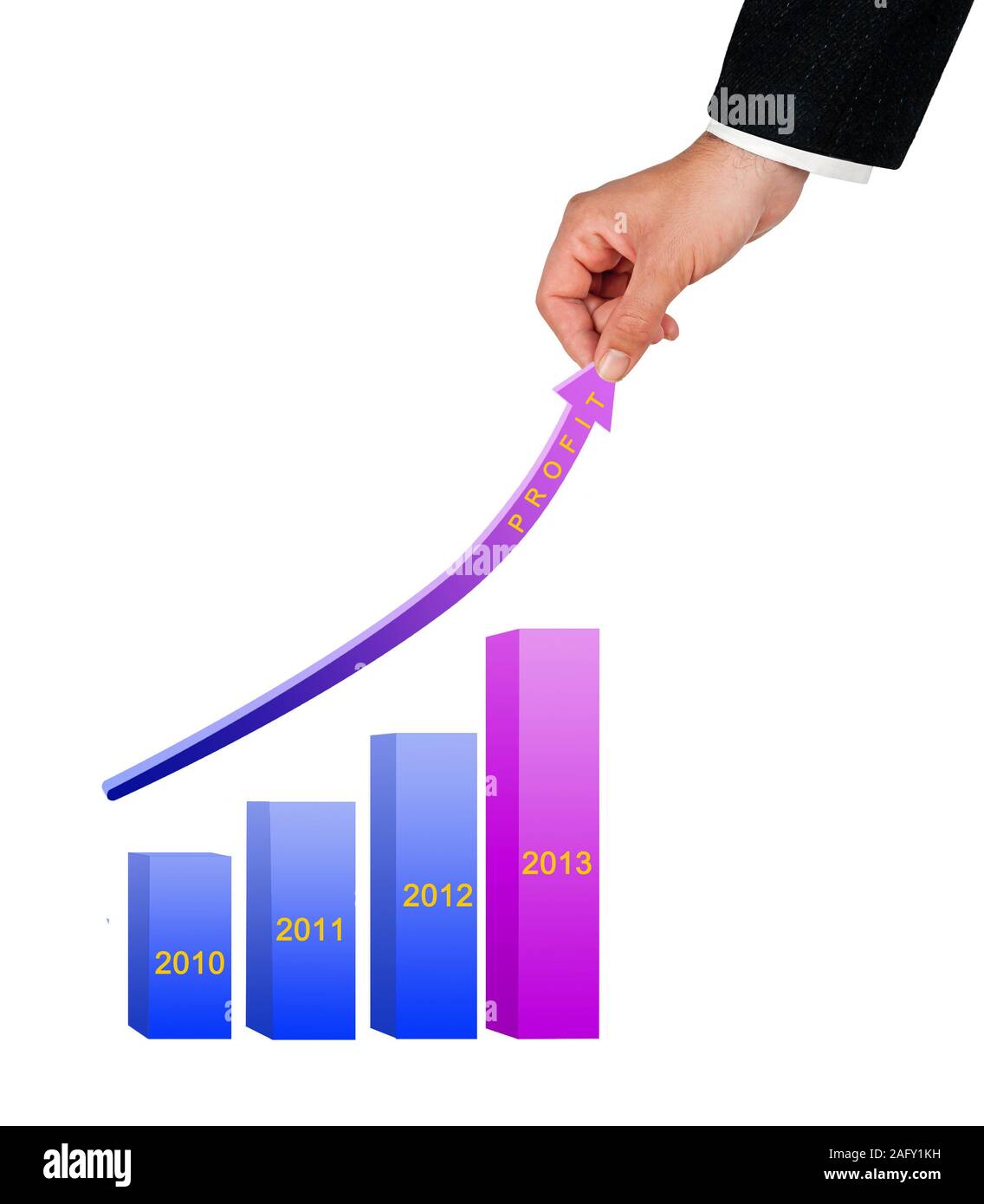 Profit bar chart rise Cut Out Stock Images & Pictures - Alamy