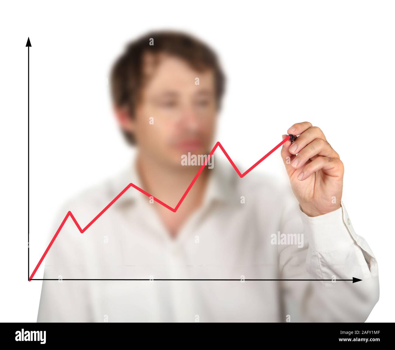 Man drawing chart Stock Photo - Alamy