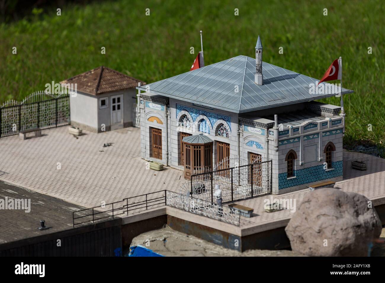 ISTANBUL, TURKEY - 9 OCTOBER, 2015: Miniature copies of the Ancient ...