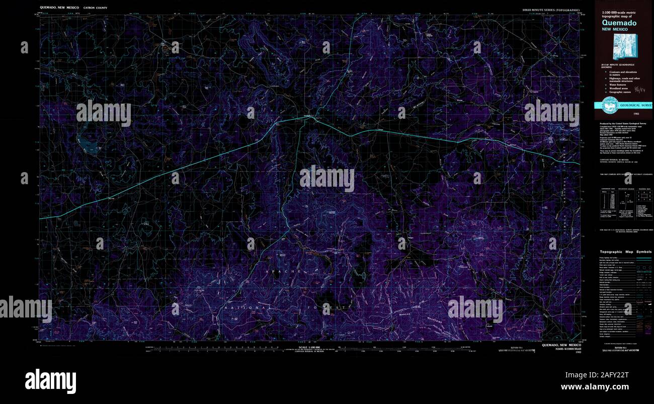 Map of quemado hi-res stock photography and images - Alamy
