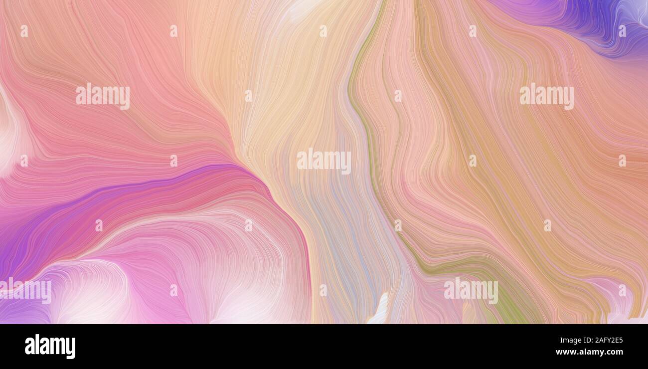 abstract waves illustration with tan, medium orchid and thistle color ...