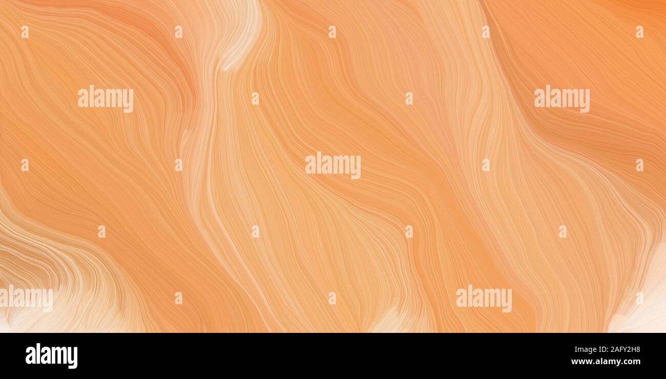 modern waves background illustration with sandy brown, bisque and skin ...