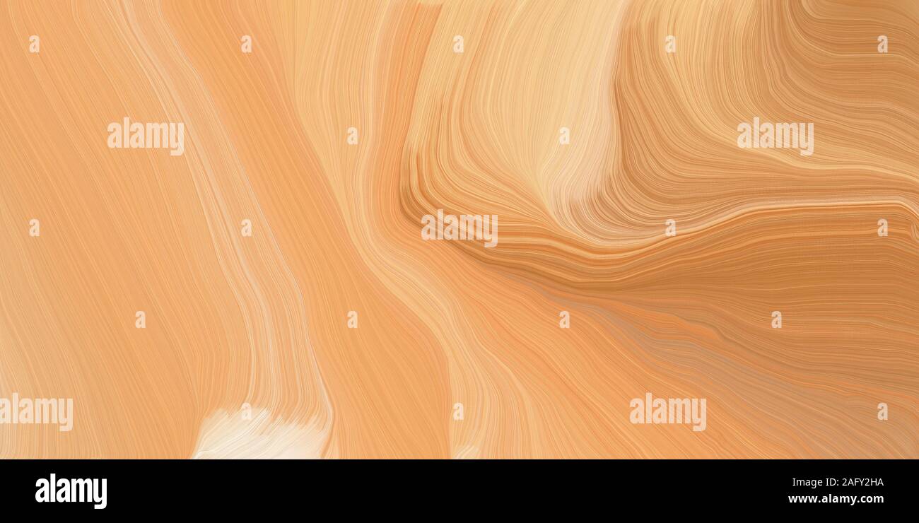 modern waves background design with sandy brown, skin and bisque color ...