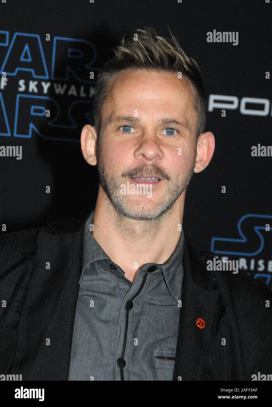 Hollywood, California, USA 16th December 2019 Actor Dominic Monaghan ...