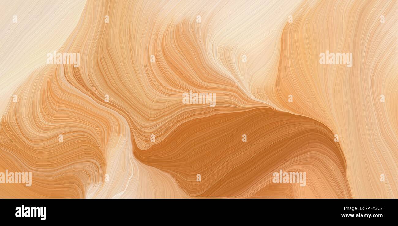modern soft curvy waves background design with burly wood, dark salmon ...