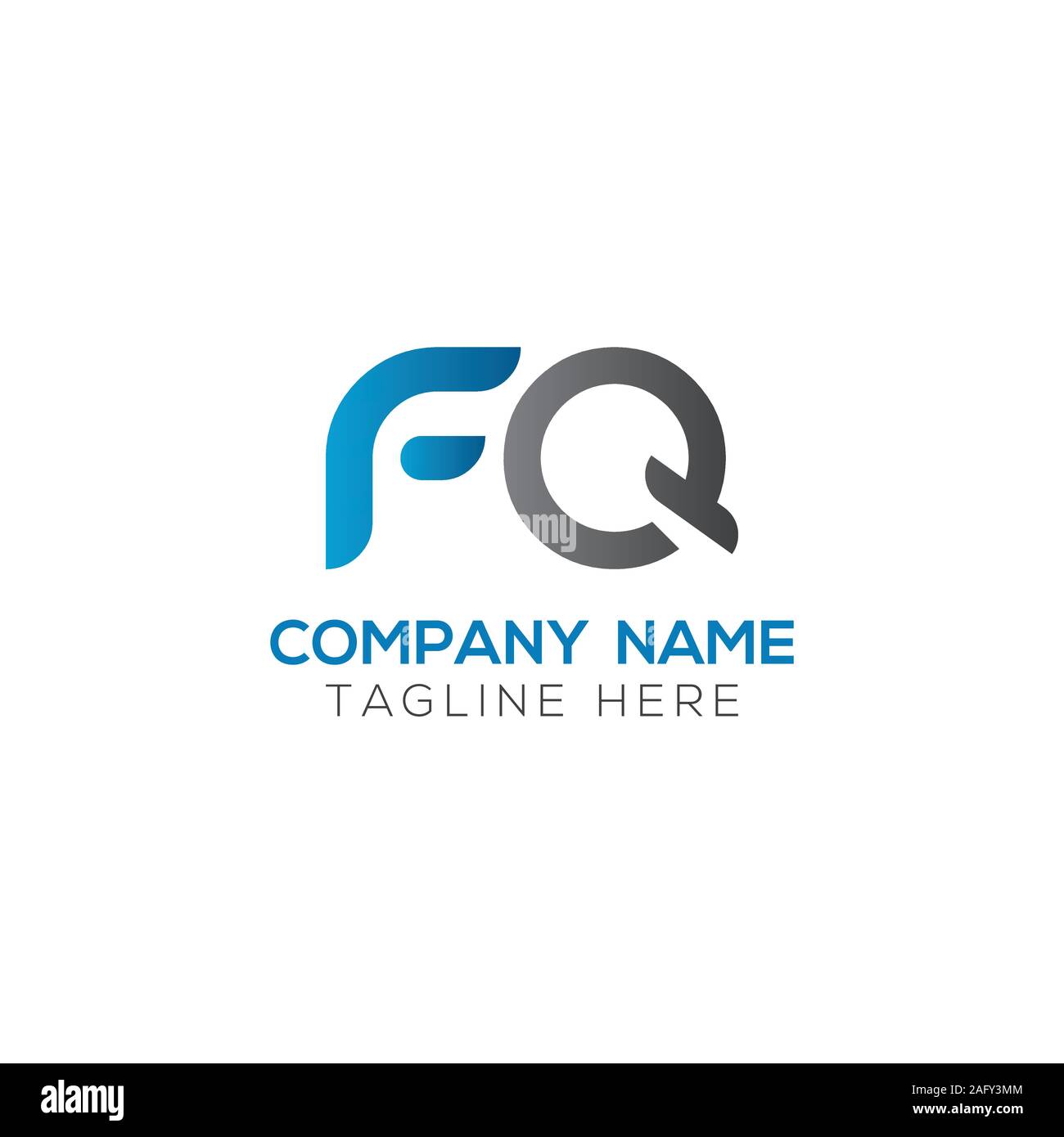 Initial Fq Letter Linked Logo Creative Letter Fq Modern Business Logo