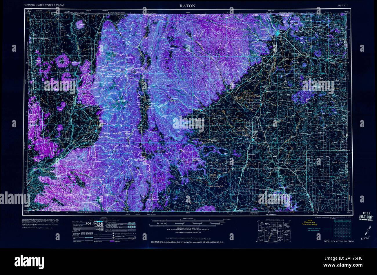 Raton new mexico map hi-res stock photography and images - Alamy