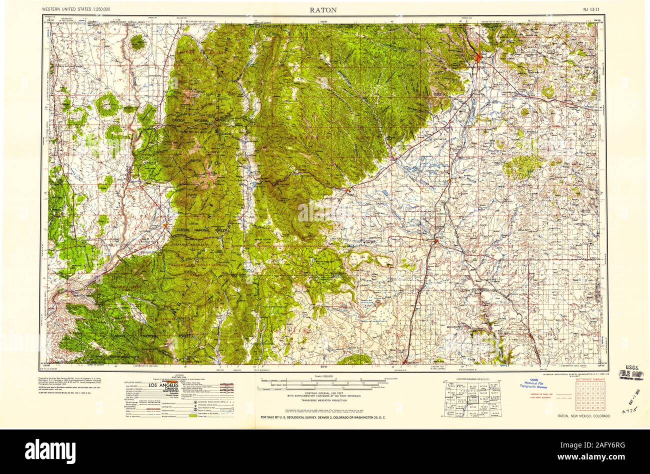 Raton new mexico map hi-res stock photography and images - Alamy