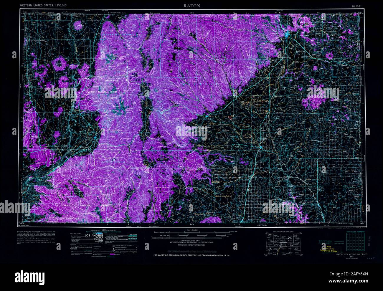 Raton new mexico map hi-res stock photography and images - Alamy