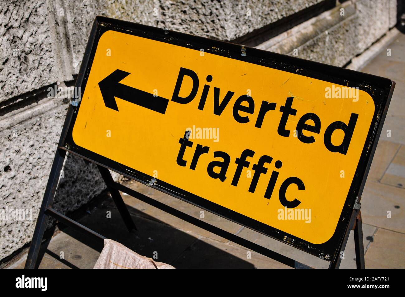 Diverted traffic signs Stock Photo - Alamy
