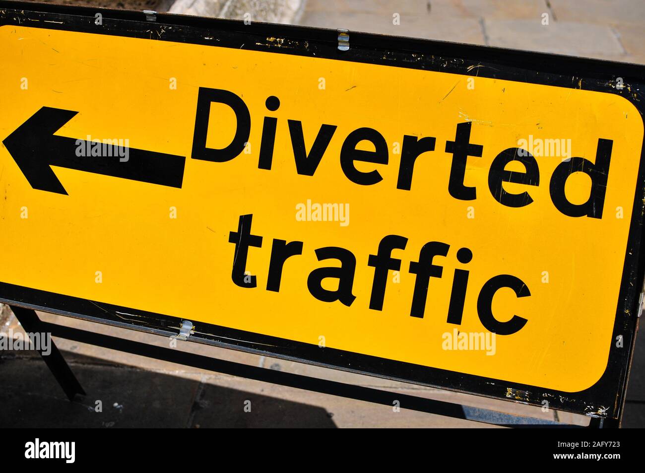 Diverted traffic signs Stock Photo - Alamy