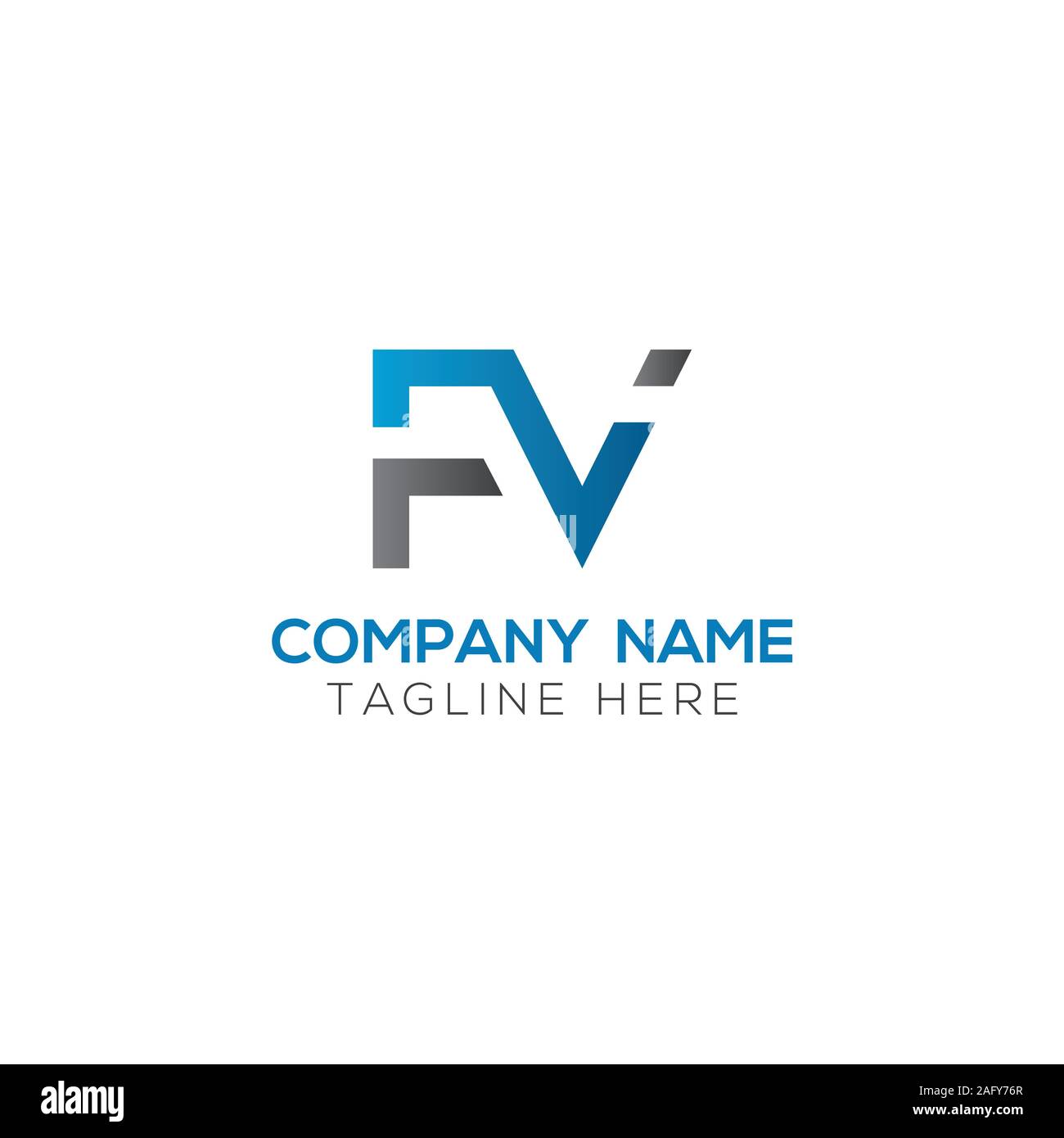 Initial FV Letter Linked Logo. Creative Letter FV Modern Business Logo ...