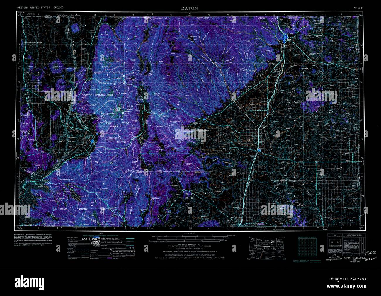 Raton new mexico map hi-res stock photography and images - Alamy