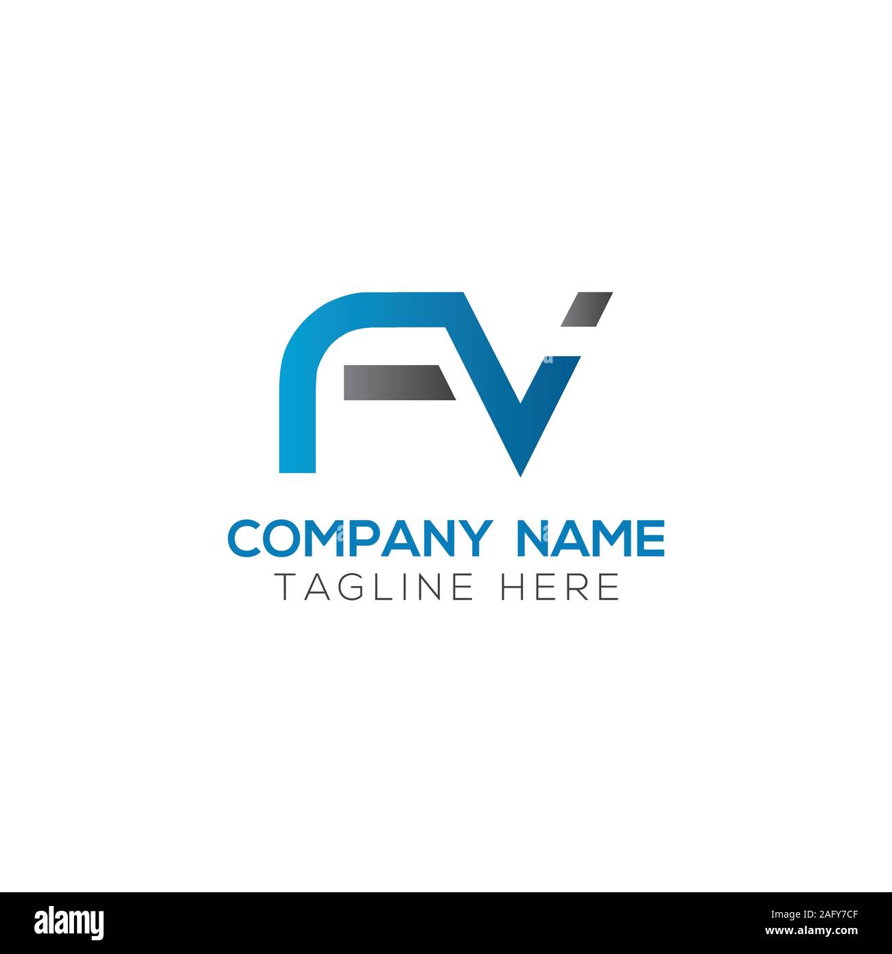Initial FV Letter Linked Logo. Creative Letter FV Modern Business Logo ...
