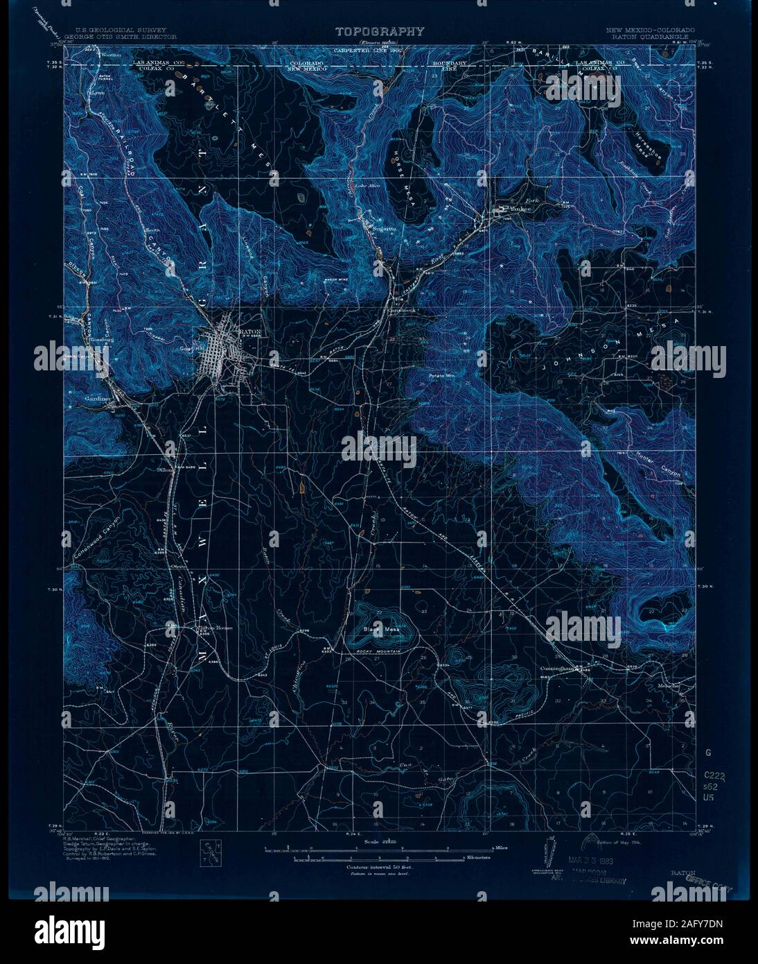 Raton new mexico map hi-res stock photography and images - Alamy