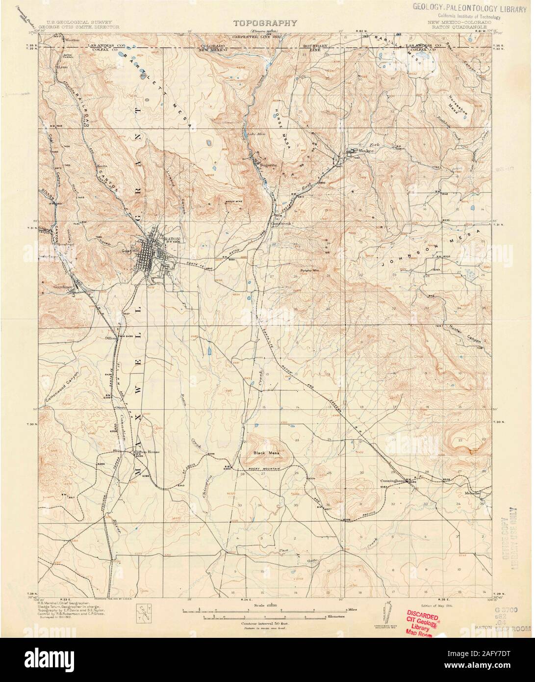 Raton new mexico map hi-res stock photography and images - Alamy