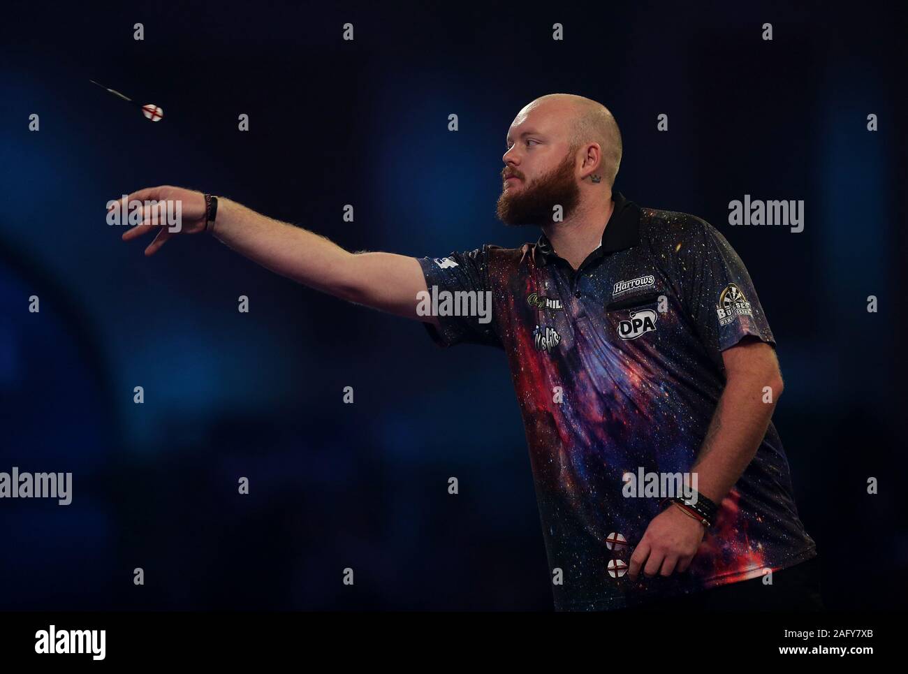Robbie King in action during day five of the William Hill World ...