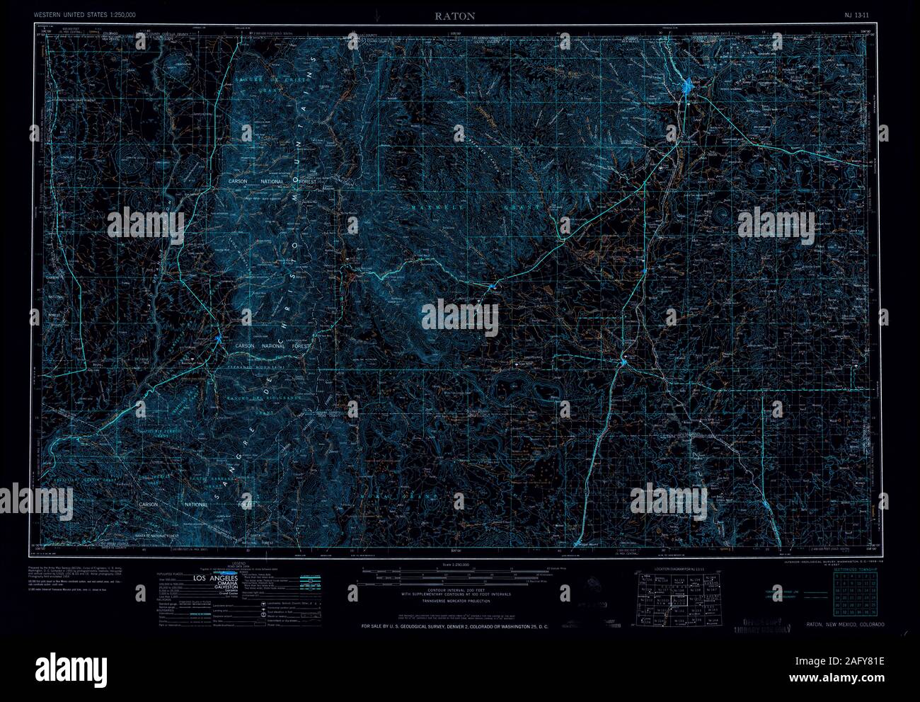 Raton new mexico map hi-res stock photography and images - Alamy