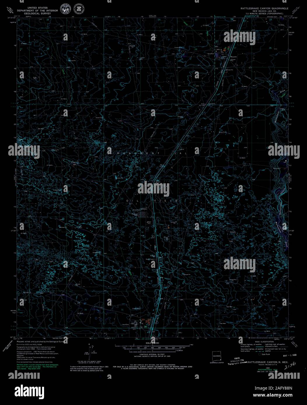 USGS TOPO Map New Mexico NM Rattlesnake Canyon 192031 1969 24000 ...