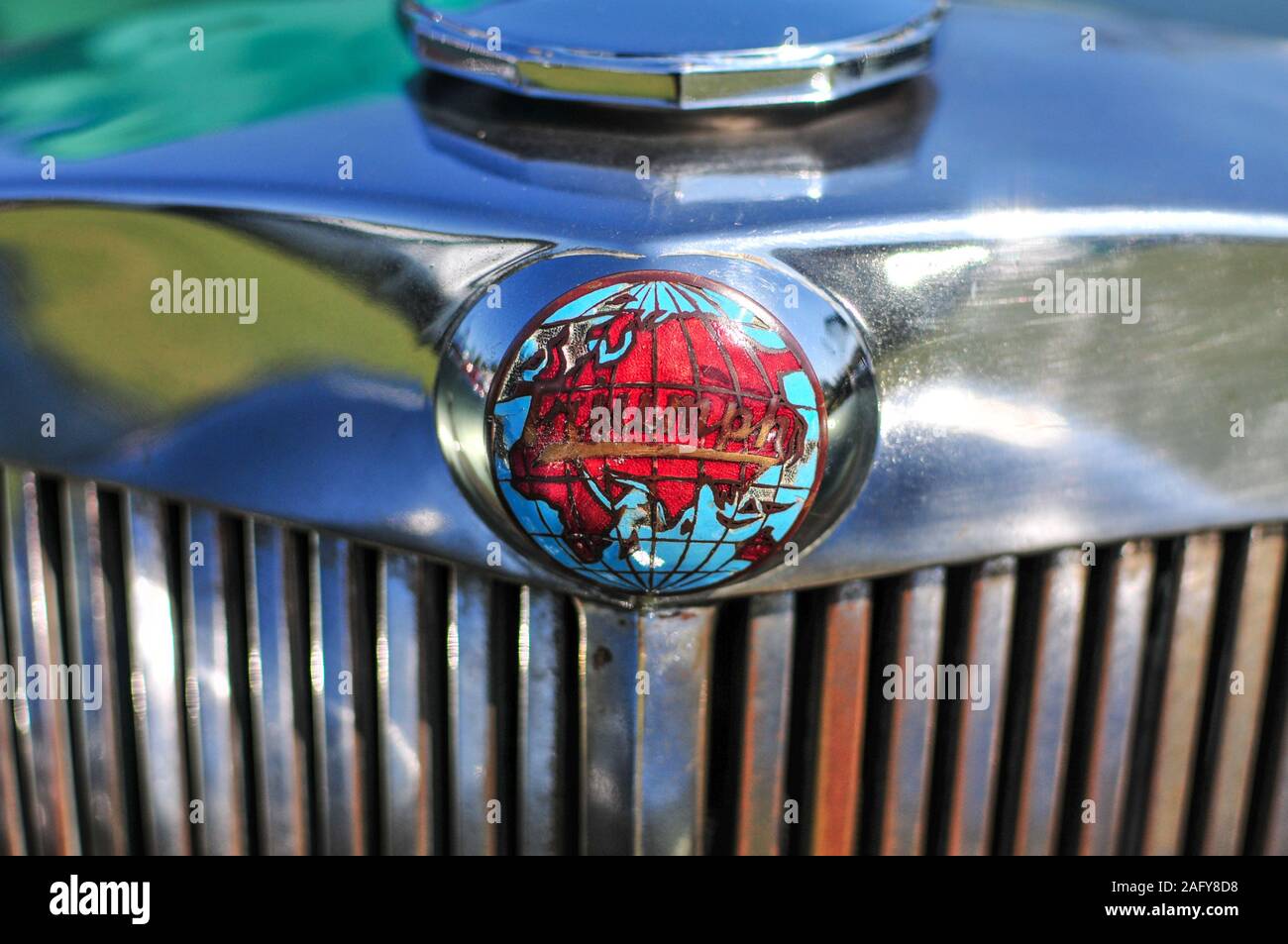 Triumph car grill Classic Car show in England UK Stock Photo - Alamy