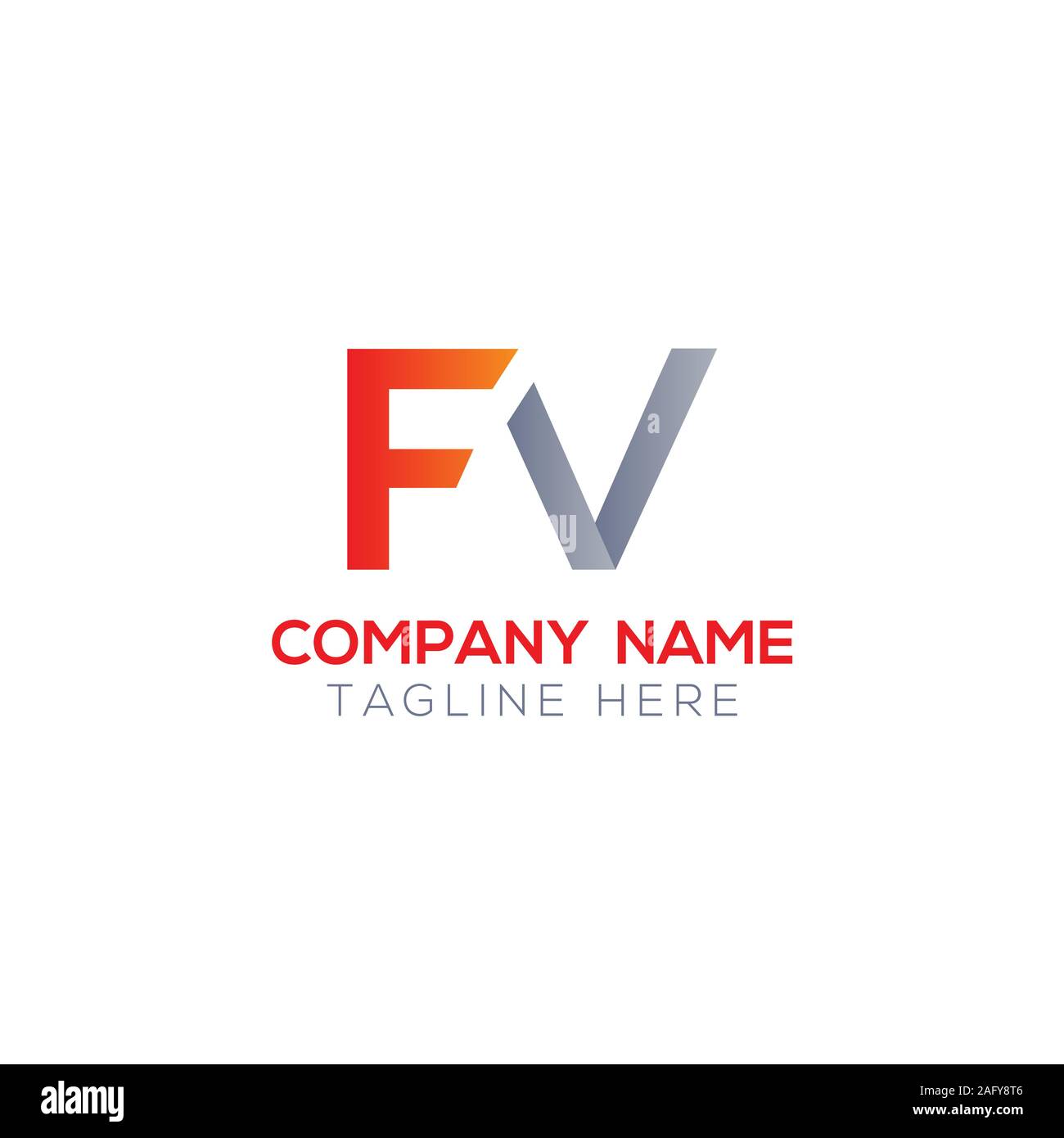 Initial FV Letter Linked Logo. Creative Letter FV Modern Business Logo ...