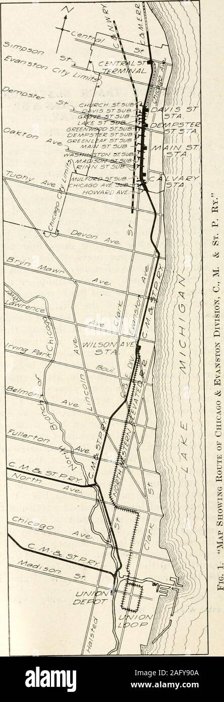 Map of chicago loop hi-res stock photography and images - Alamy