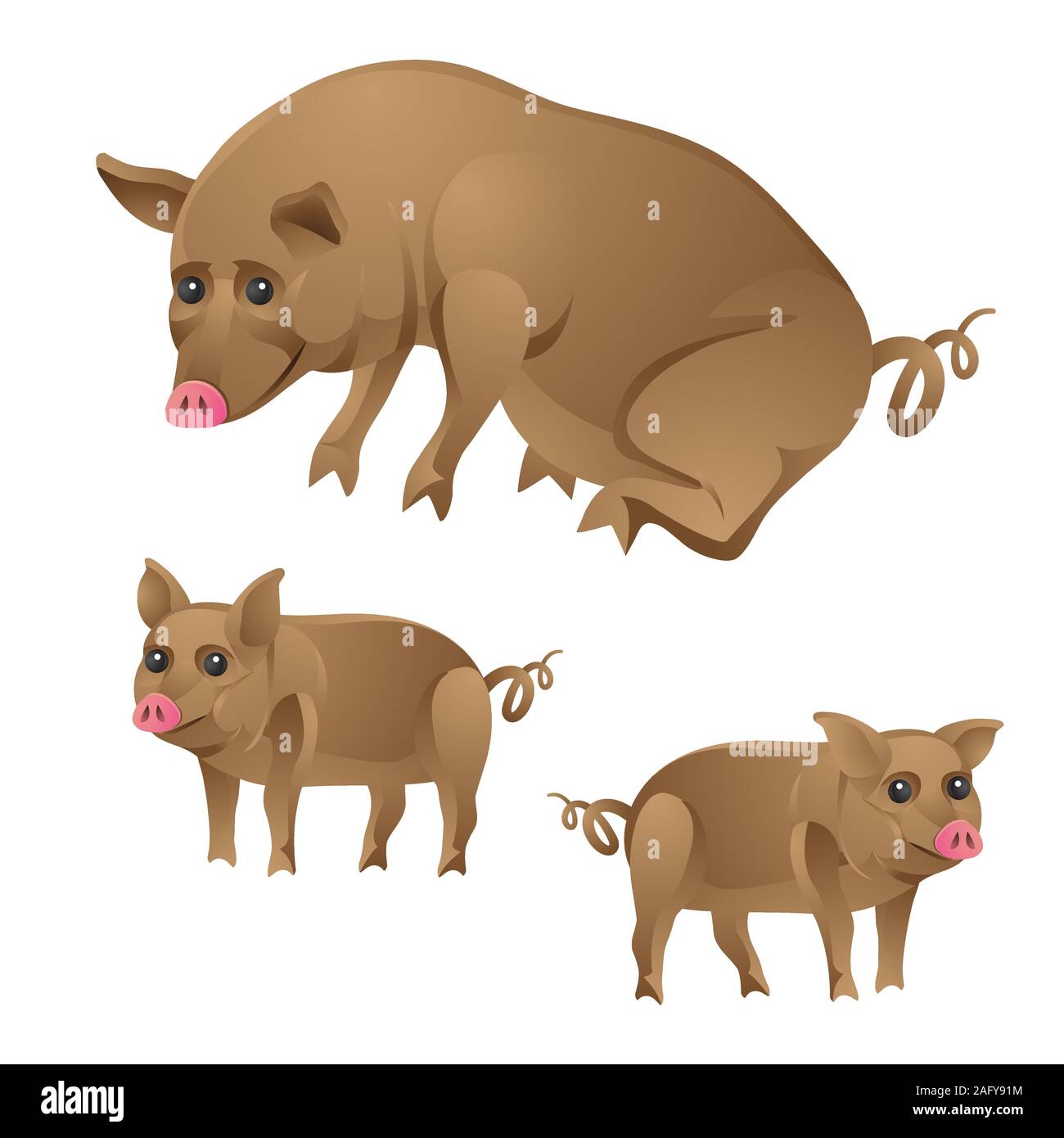 Piglet illustration hi-res stock photography and images - Alamy