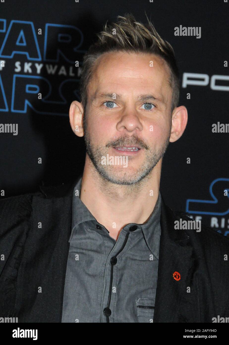 Hollywood, California, USA 16th December 2019 Actor Dominic Monaghan ...