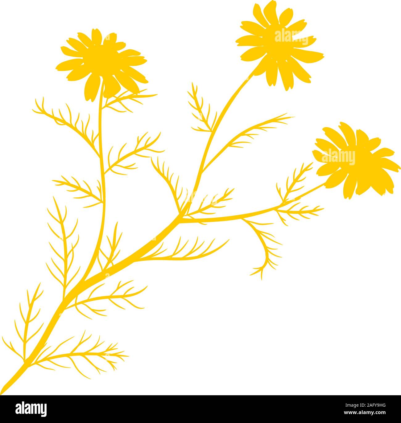 Chamomile flat icon isolated on white background vector illustration ...